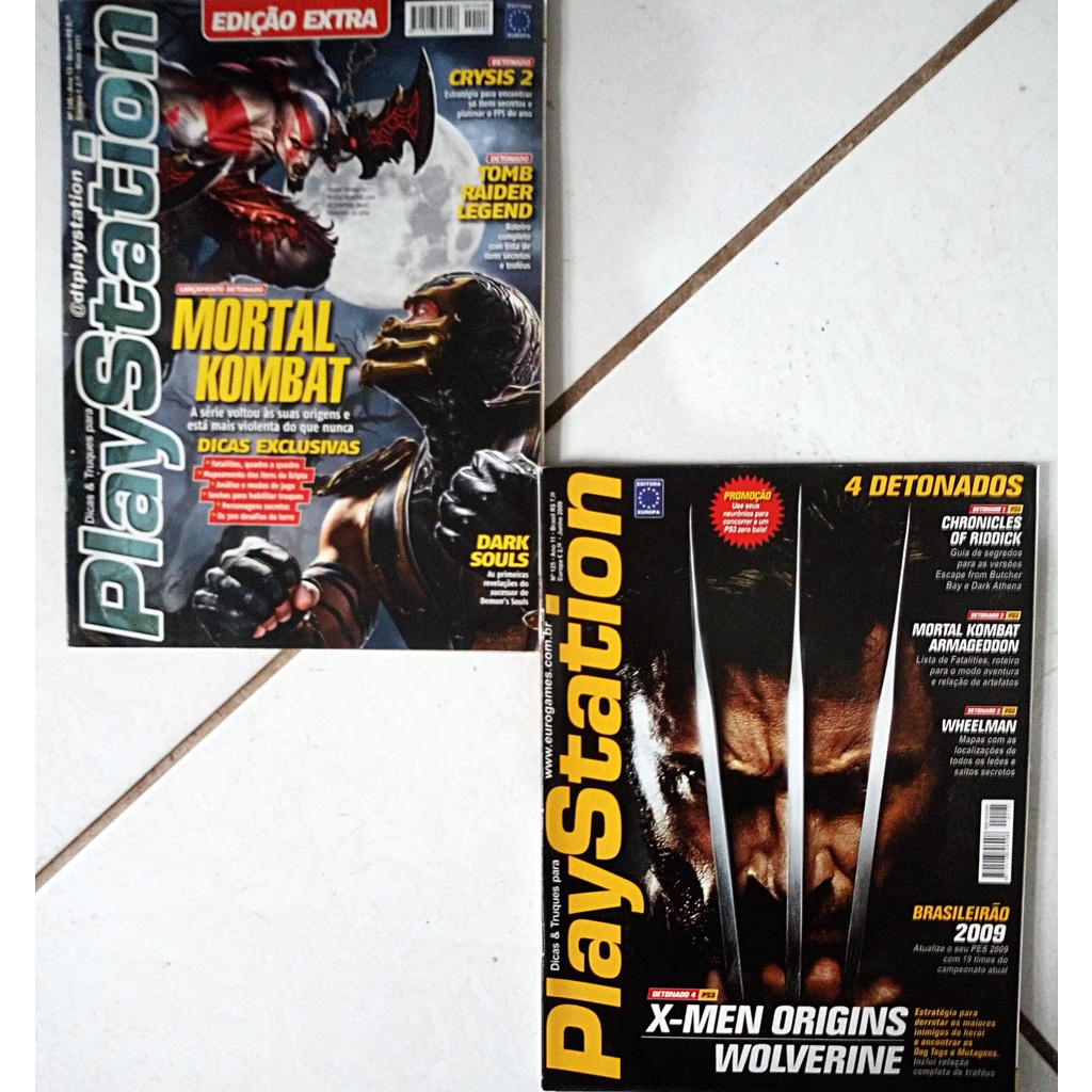 Kit 2 Revistas Playstation com detonado de Mortal Kombat, Mortal Kombat ...
