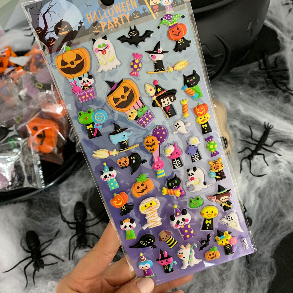 Cartela de Adesivos - Halloween | Shopee Brasil
