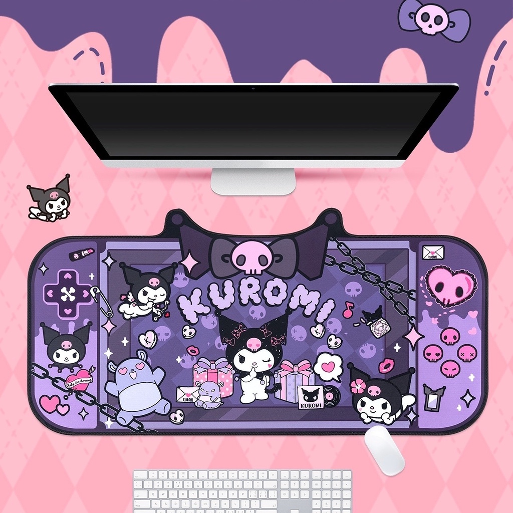 Fofo Kuromi Grande Mouse Pad Jogo E-sports Almofada De Mesa Alta Macia ...