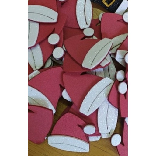 20 apliques em Eva (gorro de natal feliz natal papai Noel) | Shopee Brasil