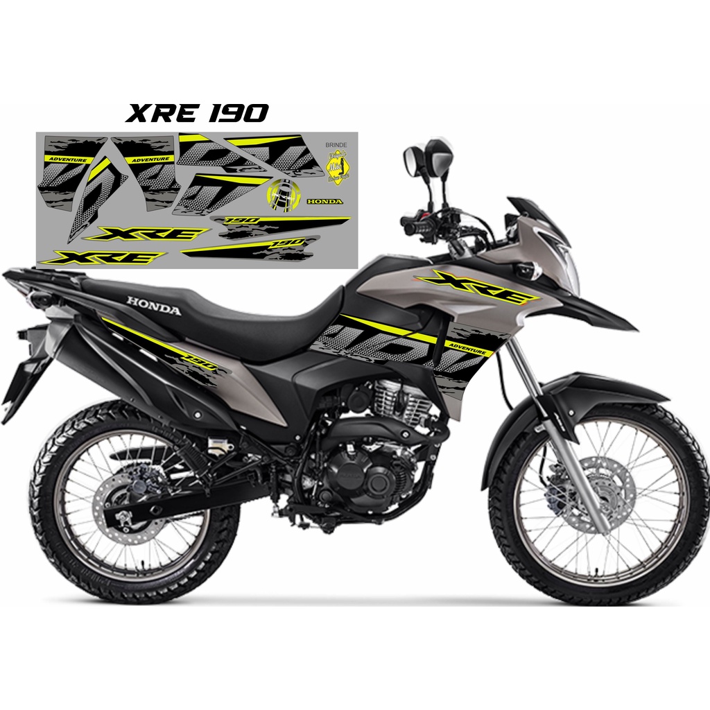 KIT ADESIVOS XRE ADVENTURE 190 PERSONALIZADO | Shopee Brasil