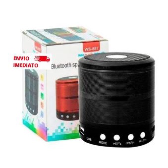 Caixa de Som Bluetooth Mini Speaker - WS 887 | Shopee Brasil