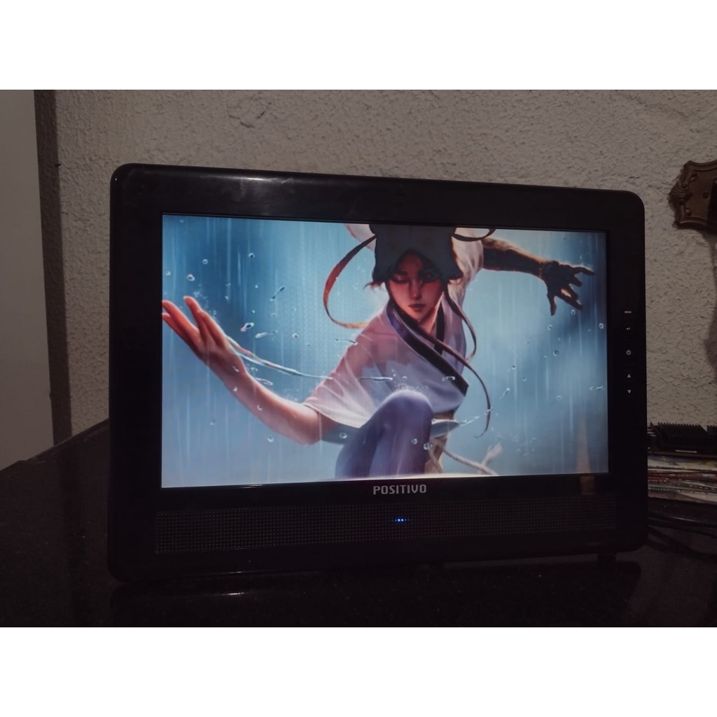 (2) monitor positivo led 15.6 polegadas hd som imbutido detalhe pequena ...