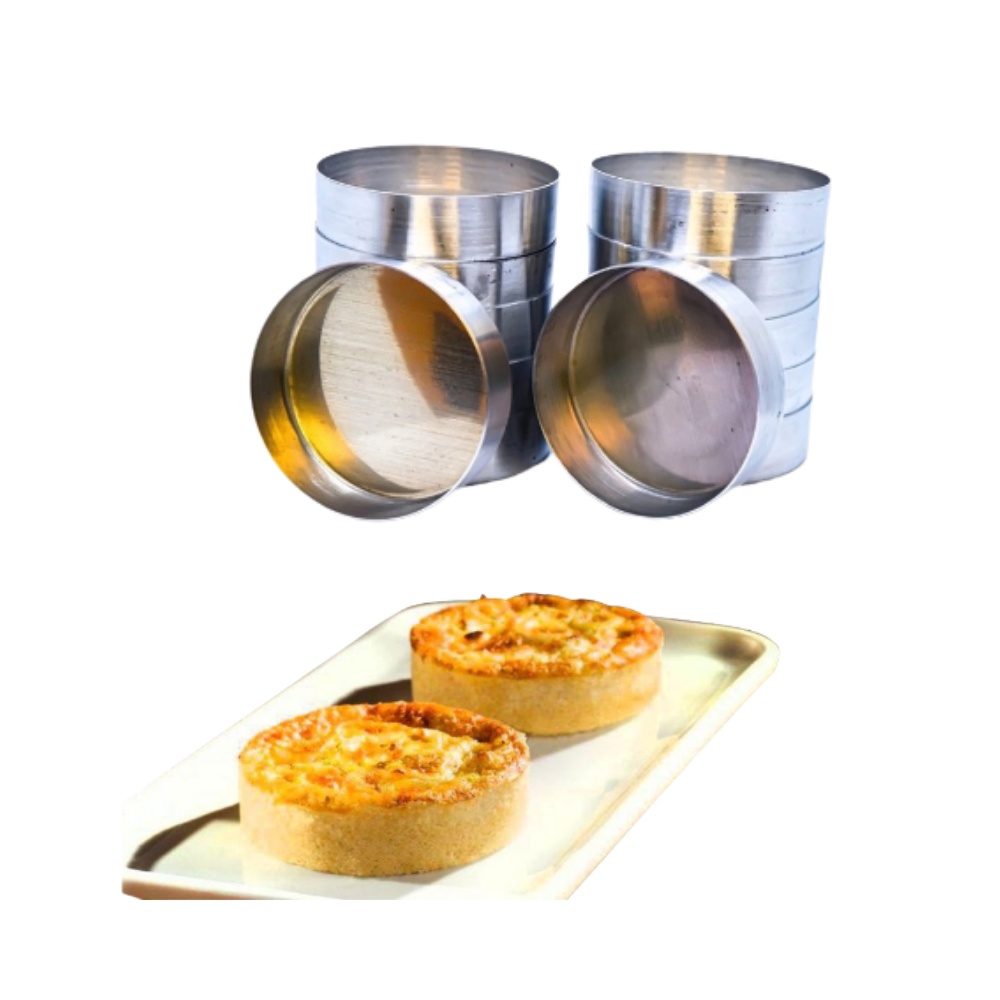 Forma para Quiche Fundo Fixo - 9,8x2,5 de altura - 12 Unidades - FO-323 ...