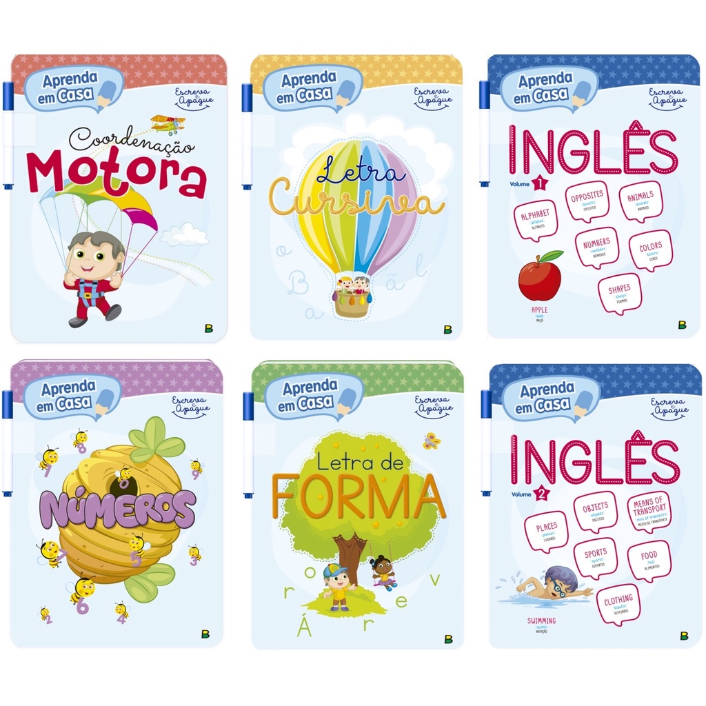 Colecao Completa Aprenda em Casa Escreva e Apague com 6 livros | Shopee ... Colecao Completa Aprenda em Casa Escreva e Apague com 6 livros | Shopee ...