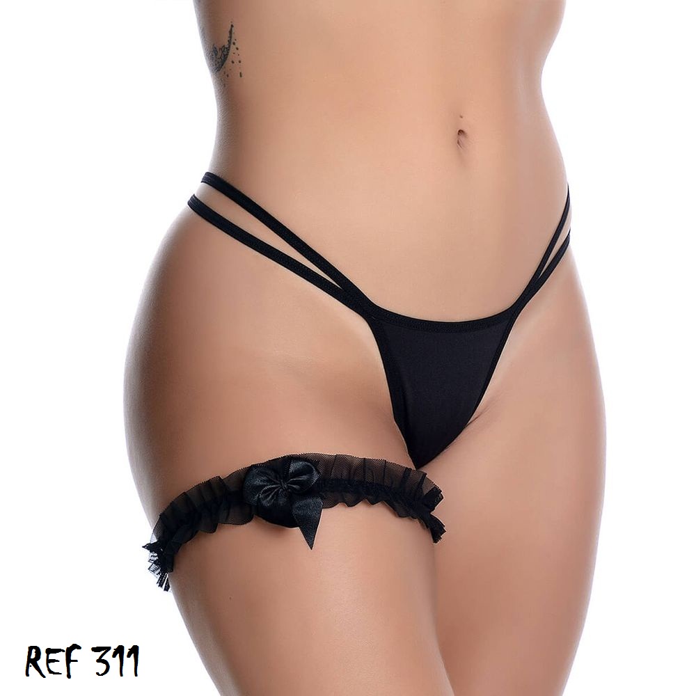 Kit 5 Calcinhas Fio Dental Com Perneira Tanga Sexy Com Persex Atacado
