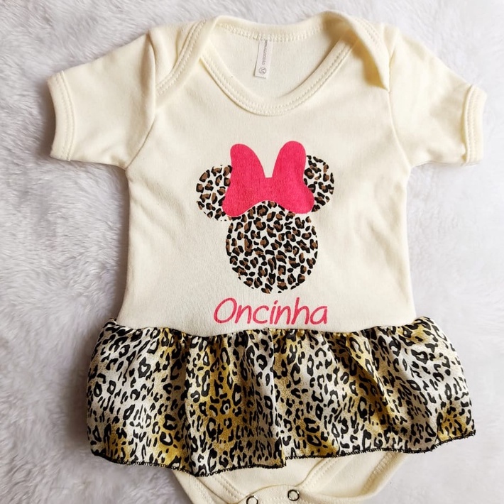 Body temático Infantil Bebê Minnie Oncinha | Shopee Brasil