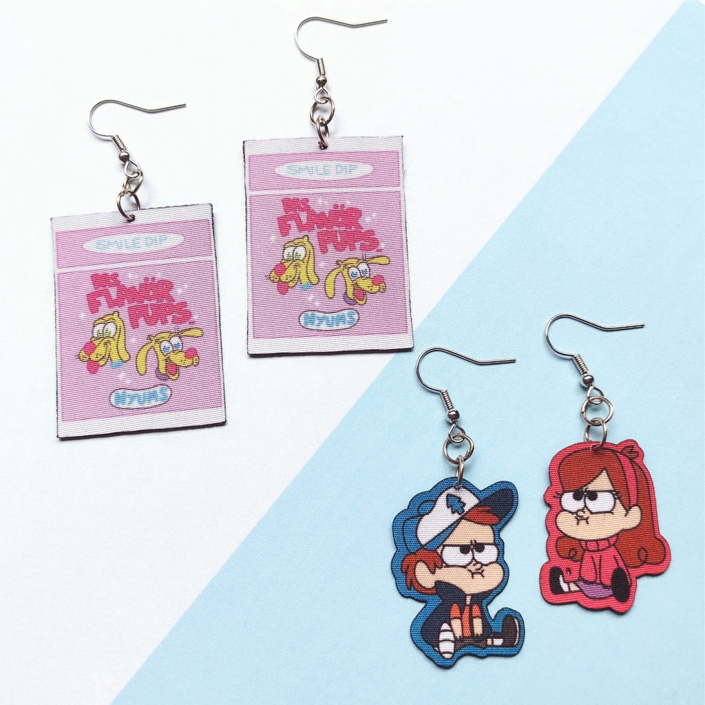 Brincos Gravity Falls / Dipper Pines / Mabel / Doce / Patê Sorriso ...