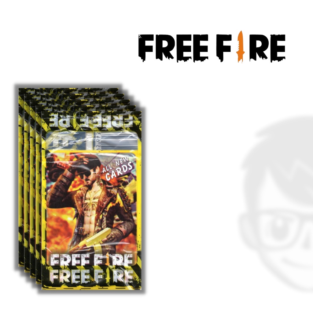 400 CARDS/CARTINHA DO FREE FIRE - 100 ENVELOPES COM 4 UNIDADES CADA ...