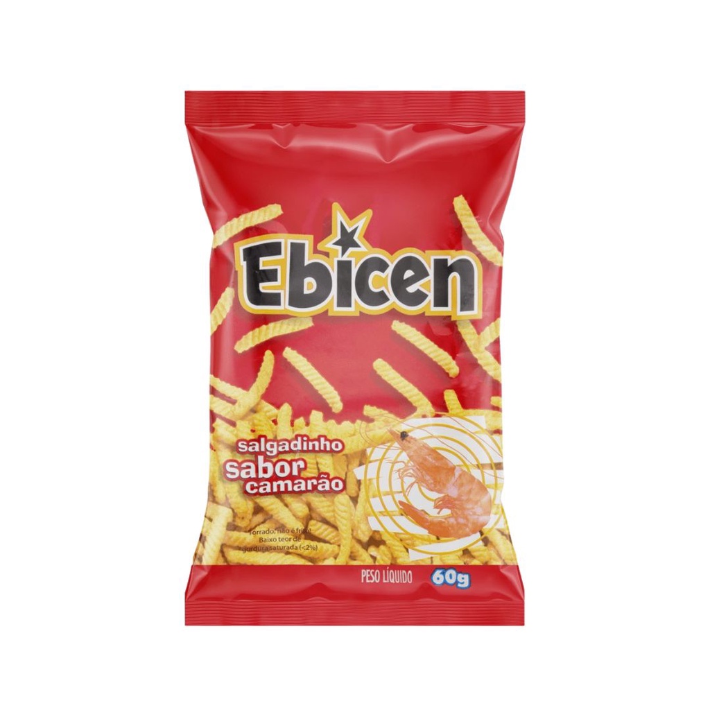 Ebicen Salgadinho de Camarão 60g | Shopee Brasil