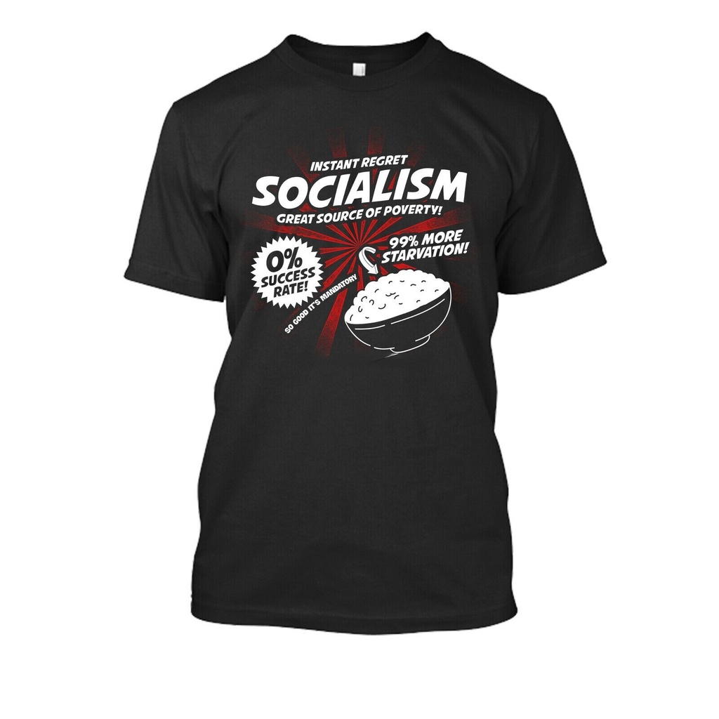 Socialismo De Arrependimento Instantâneo Nova Camiseta Masculina Capitalismo Patriotismo Liberal