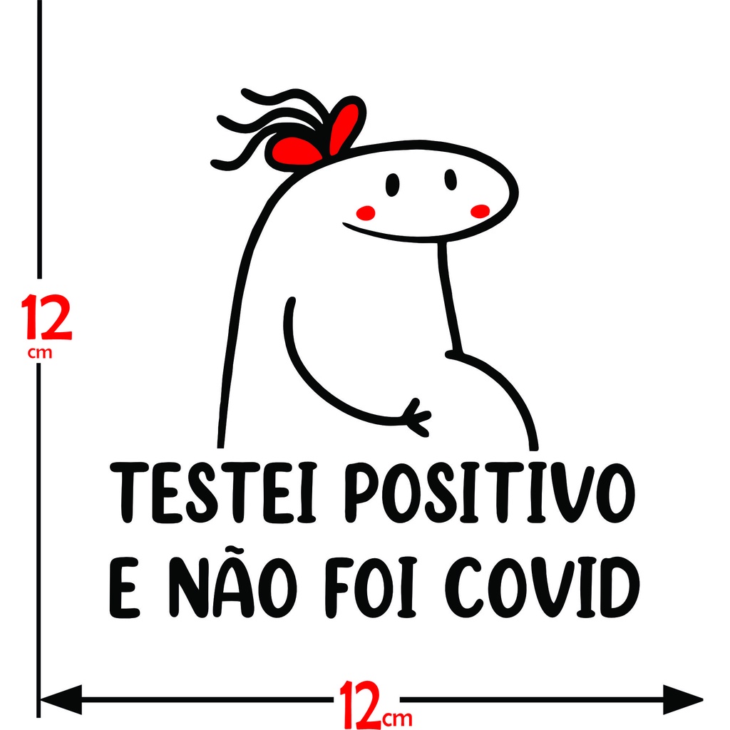 Adesivo Flork Testei Positivo Meme Gravida | Shopee Brasil