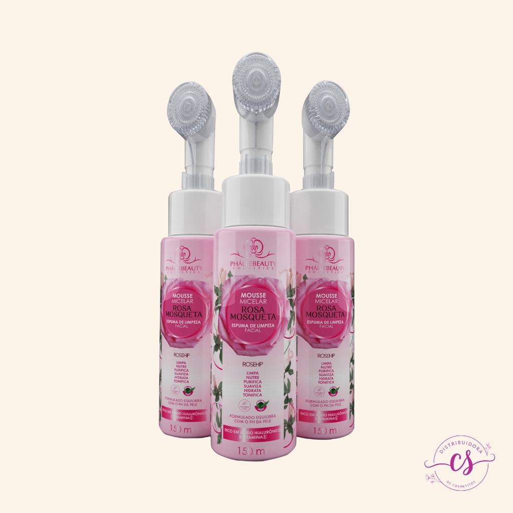 Mousse Micelar Rosa Mosqueta - PhálleBeauty | Shopee Brasil
