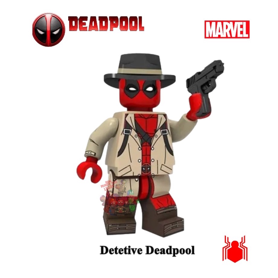 Deadpool trajes Detetive investigativo Minifigure compatível com Lego ...