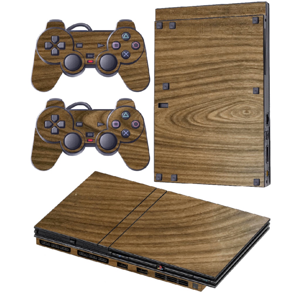 Skin PS2 Slim R2 Playstation Adesivo Pelicula Protetora Wood Capuccino ...