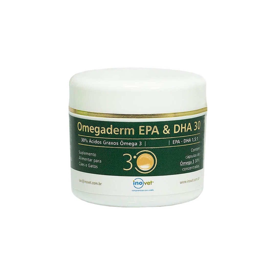 Omegaderm EPA & DHA 30 Suplemento para Cães e Gatos 1000mg c/ 30 ...