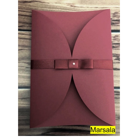 Envelopes e Laço para convite de casamento MARSALA ou VERMELHO - Meia ...