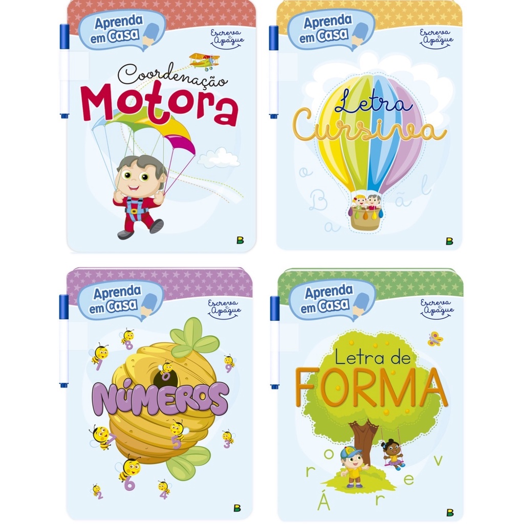 Colecao com 4 livros Escreva e Apague Aprenda em Casa - Envio Imediato ... Colecao com 4 livros Escreva e Apague Aprenda em Casa - Envio Imediato ...