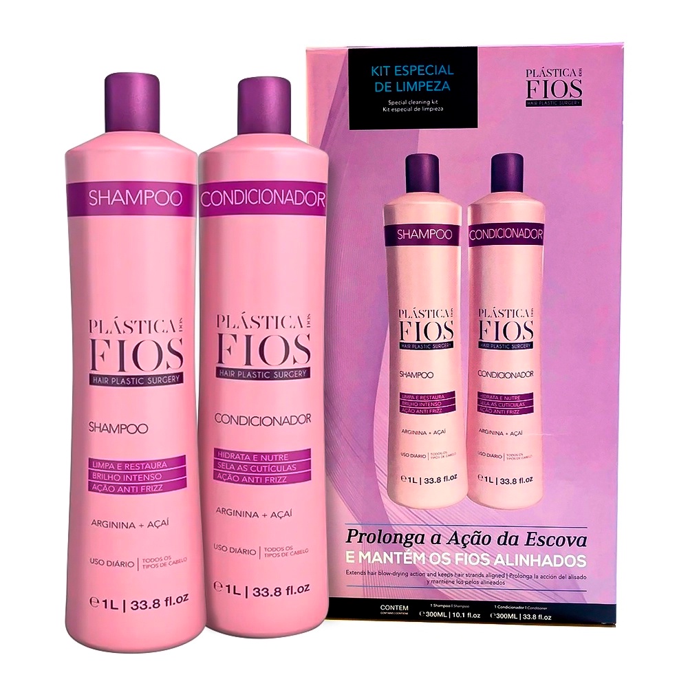 Kit Cadiveu Plástica dos Fios Shampoo + Condicionador - 1000ml cada ...