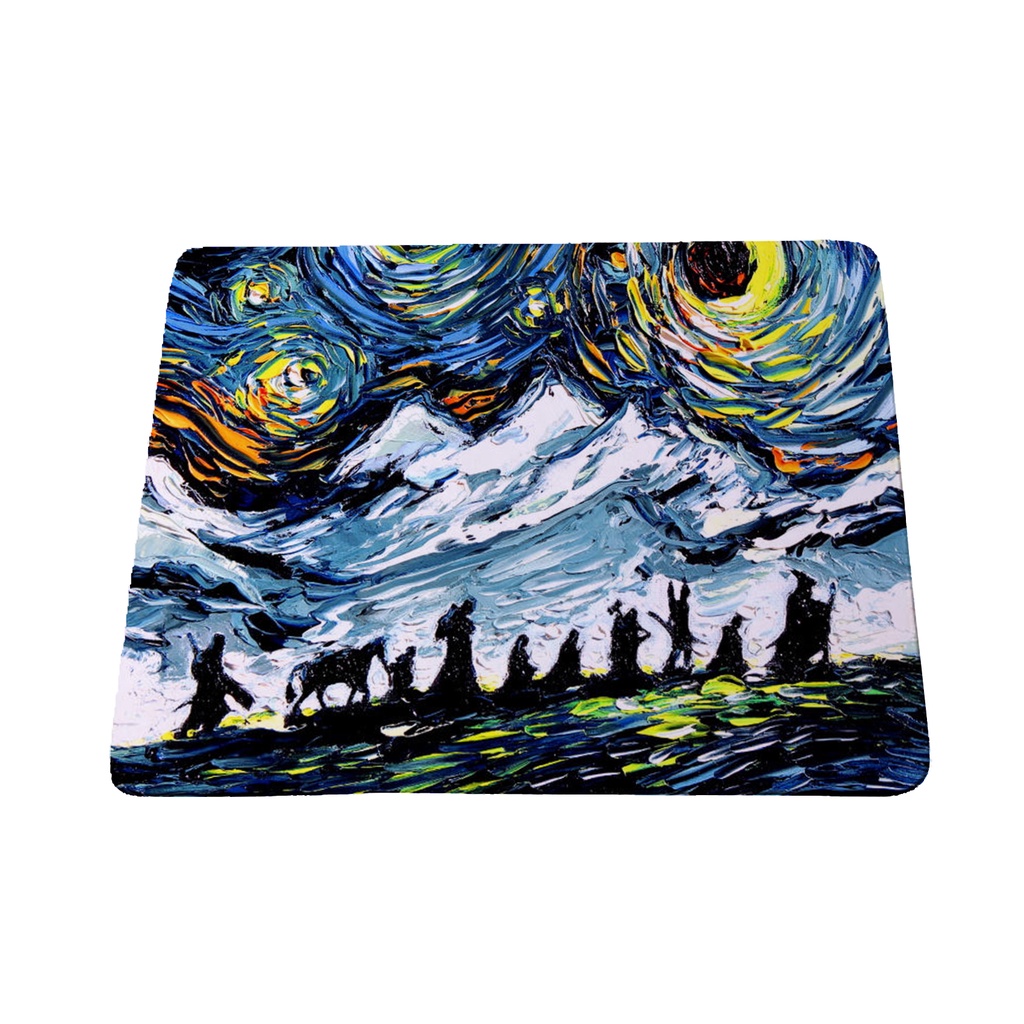 Mousepad Senhor Dos Anéis Van Gogh Hobbit Gandalf Paródia Mouse Pad ...