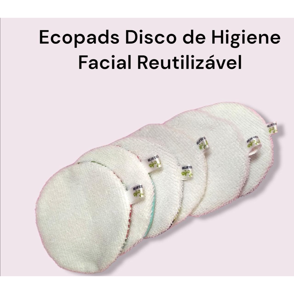 EcoPad atoalhado - Demaquilante ecológico reutilizável 100% algodão ...