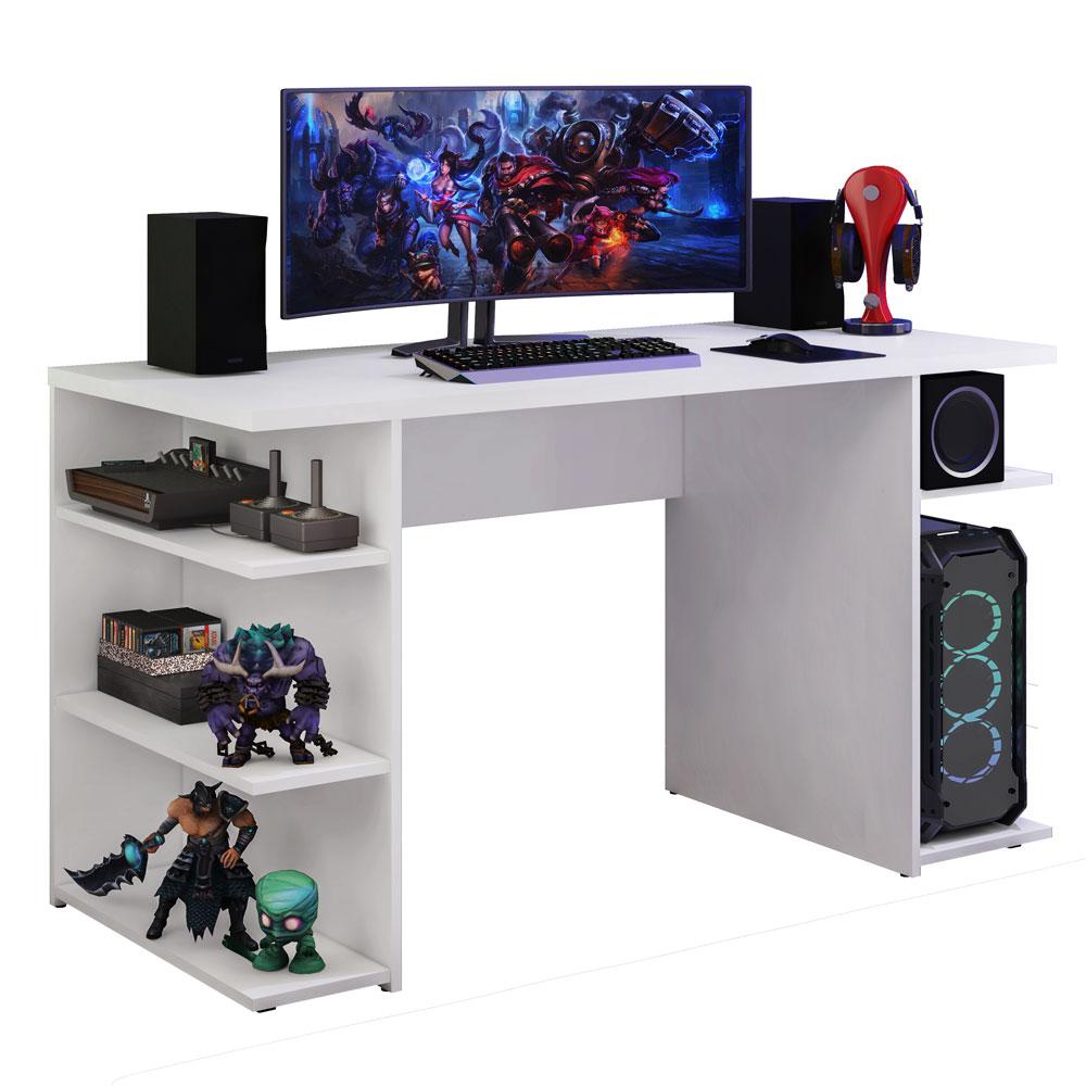 Mesa para Computador Gamer Escrivaninha 9409 Madesa - Branco | Shopee ...