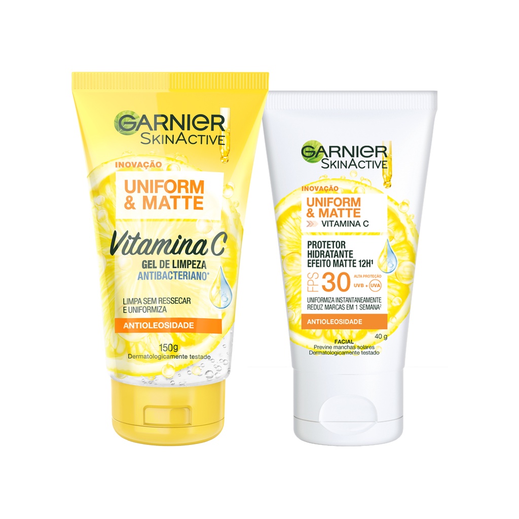 Kit Garnier Tratamento Antimanchas - Limpeza Facial + Protetor ...