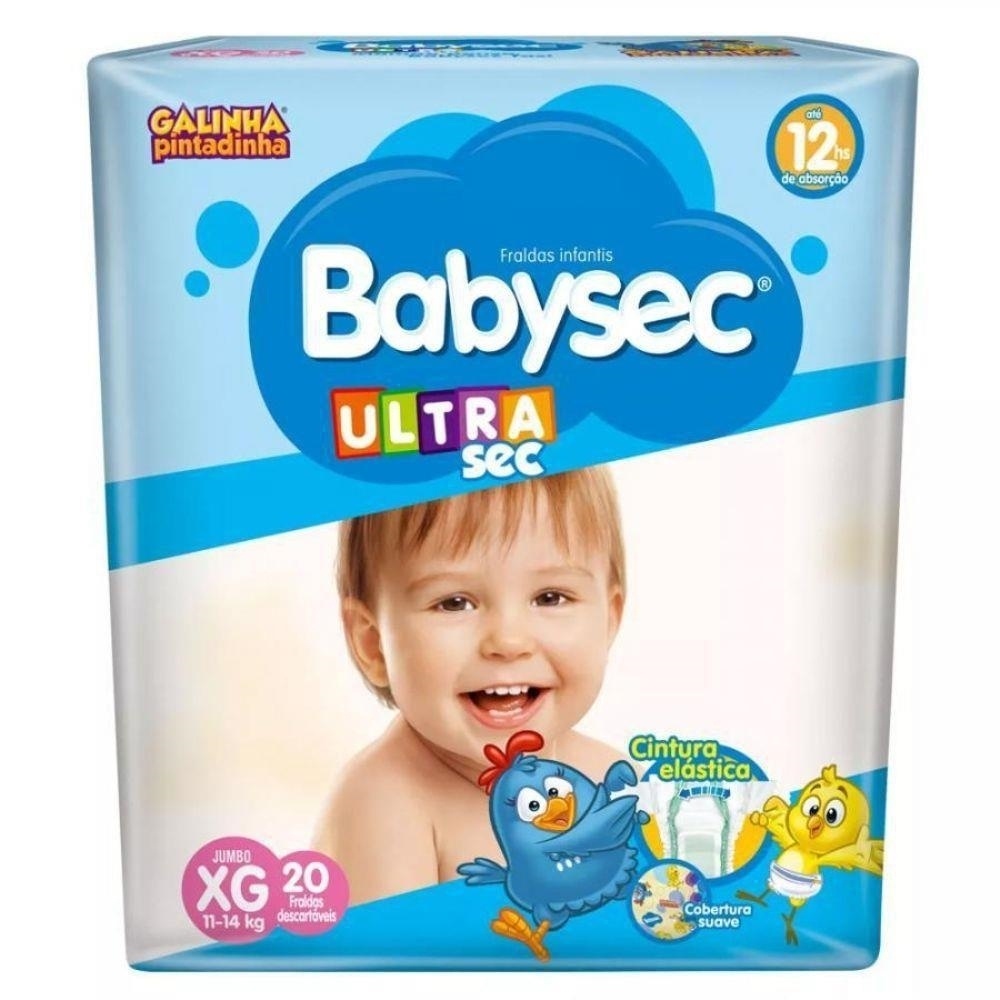 Fralda Babysec Galinha Pintadinha Jumbo Xg 20Un | Shopee Brasil