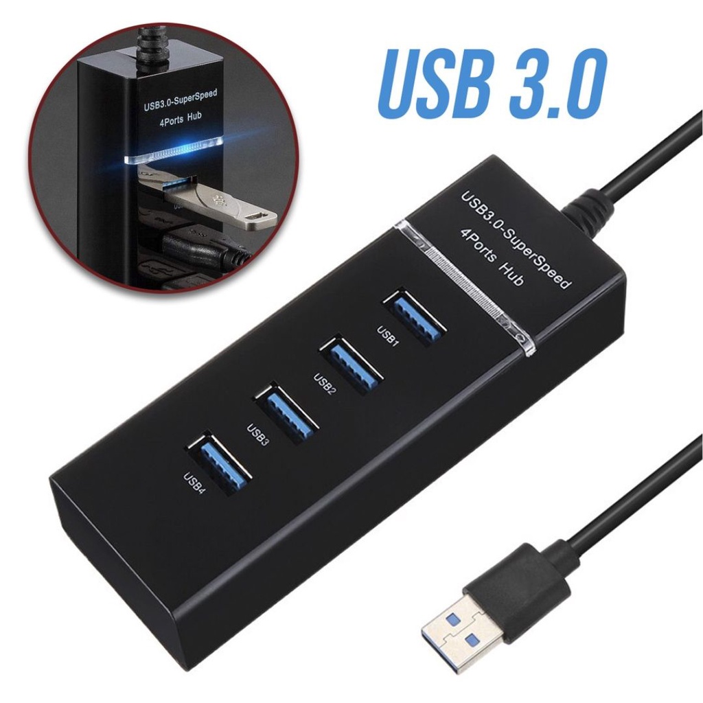 Hub Usb 3.0 4 Portas Expansor 5 Gbps Para HD Externo Pen Drive Teclado Mouse | Shopee Brasil
