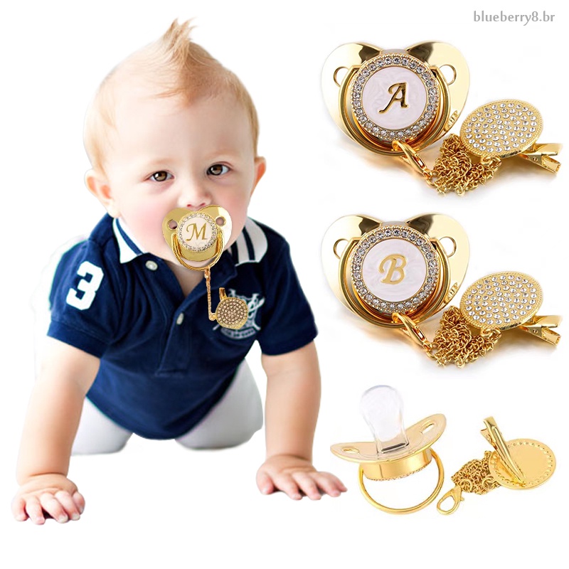 Chupeta De Silicone Para Bebês Pacifier De Letra Personalizada | Shopee ...