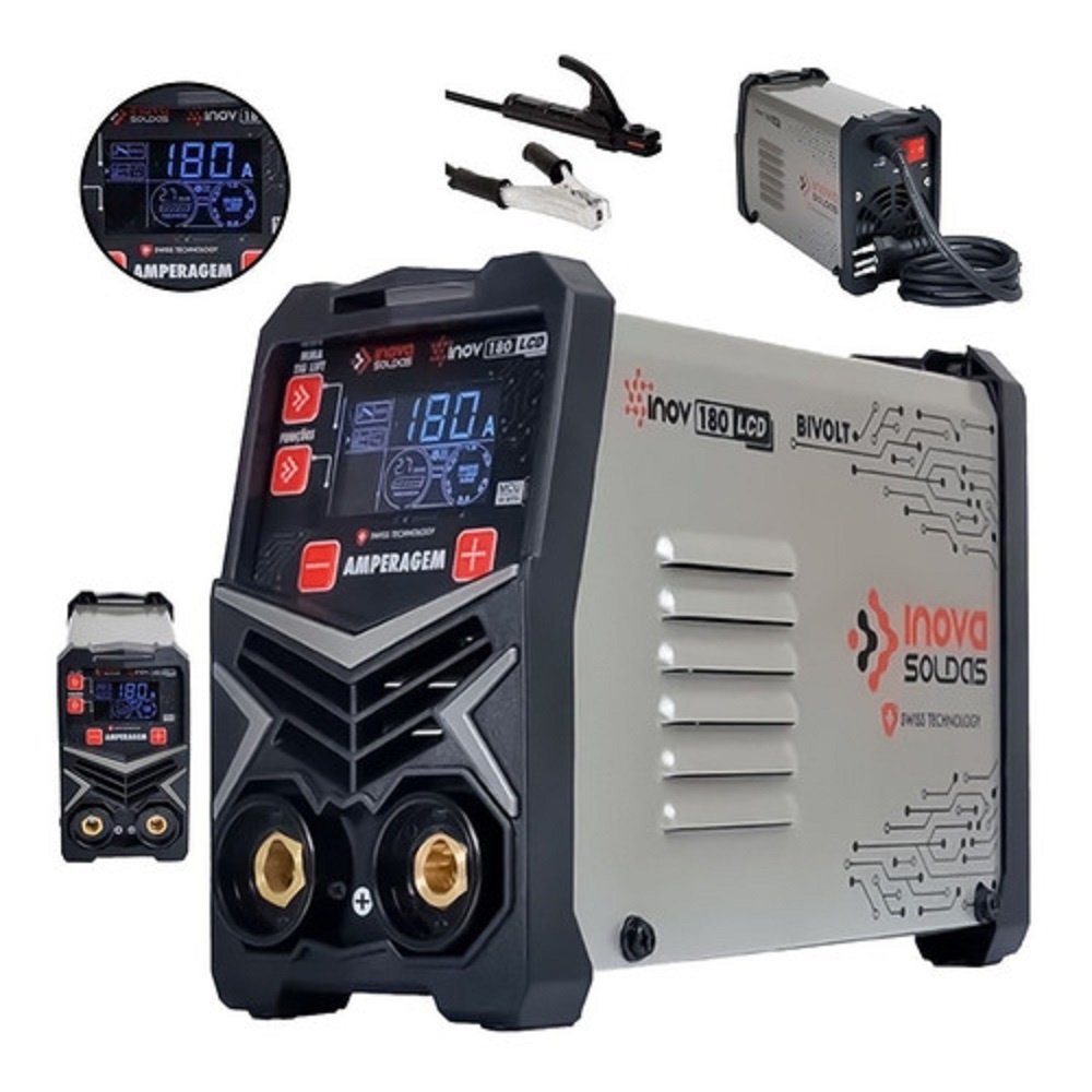 Maquina de solda inversora 180a mma/tig lift led | Shopee Brasil