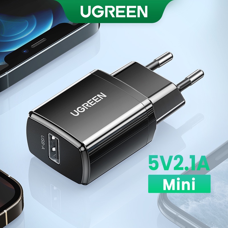 Carregador Adaptador UGREEN EU Plug 5V 2.1A Rápido Para iPhone 14 Pro Max 13 8 Samsung Xiaomi ...