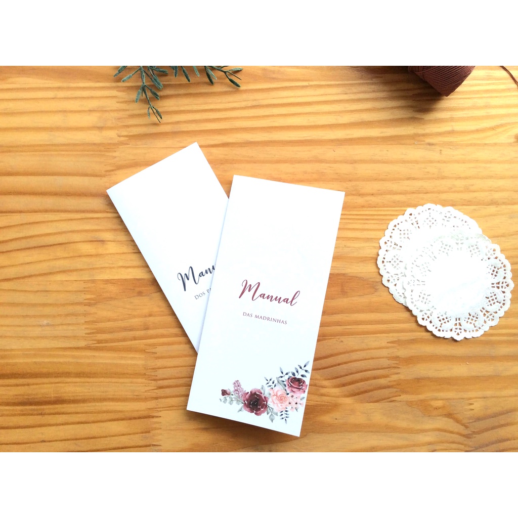 Manual folder para Padrinhos/Madrinhas | Shopee Brasil