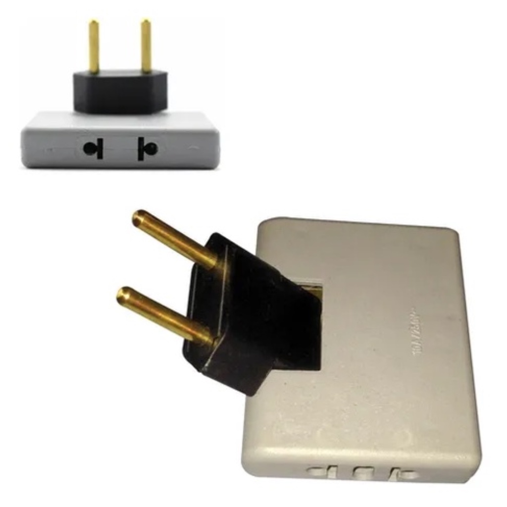 Kit 2 Adaptador Tomada Benjamin Dobravel T Articulado 10A | Shopee Brasil