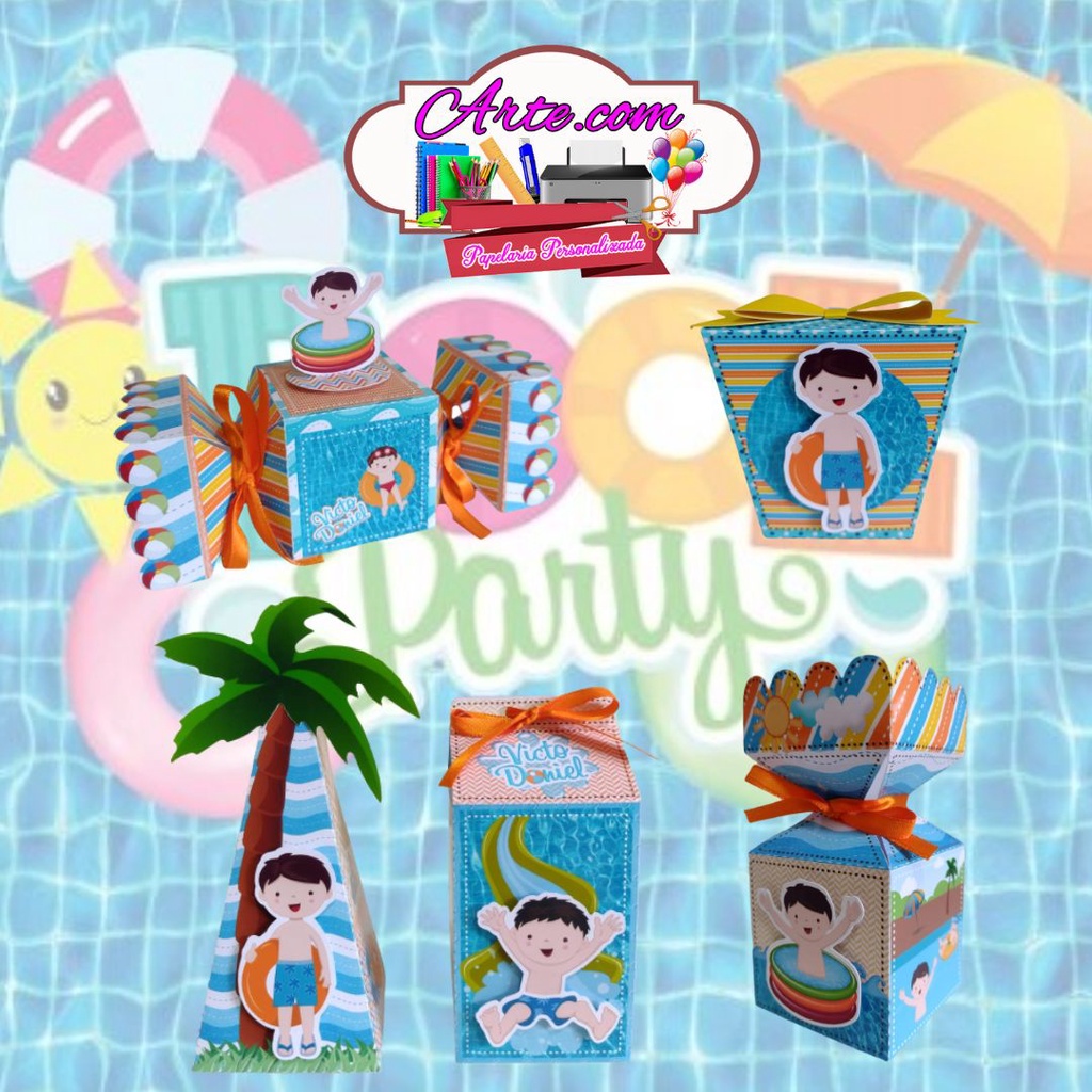 25 Caixinhas Pool Party Menino | Shopee Brasil