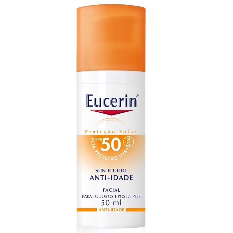 Protetor Solar Facial Eucerin Anti-Idade Sun Fluido FPS50 | Shopee Brasil