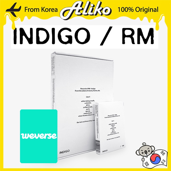 [WEVERSE POB] BTS RM 1st Solo Album - Indigo + FREE GIFT | Shopee Brasil