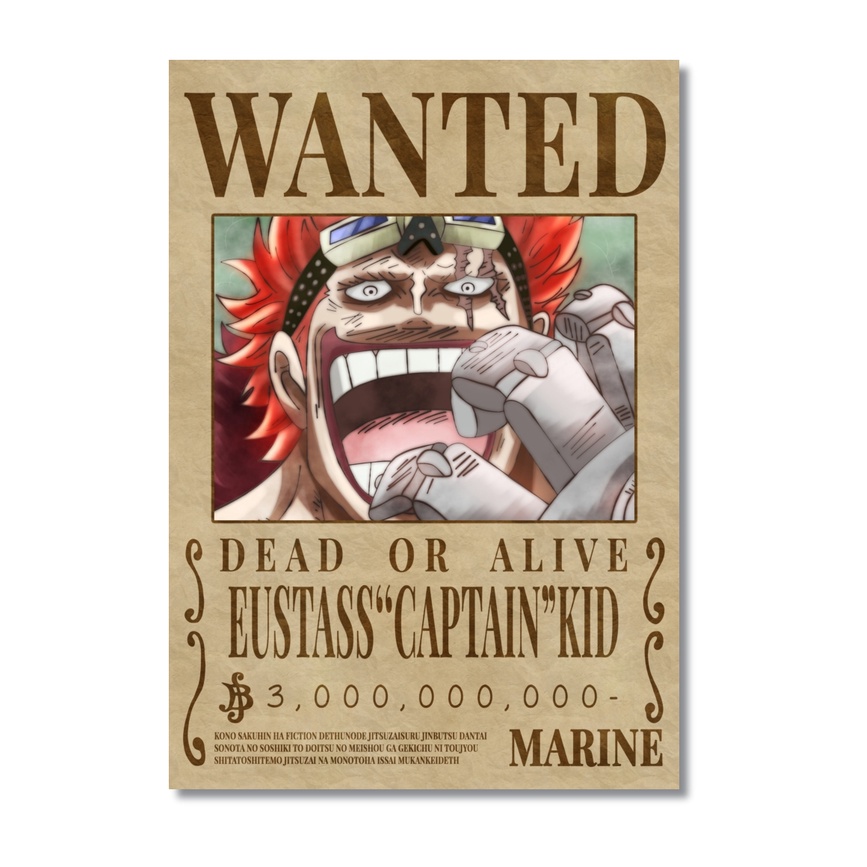Quadro One Piece Poster Procurado Eustass kid wano | Shopee Brasil