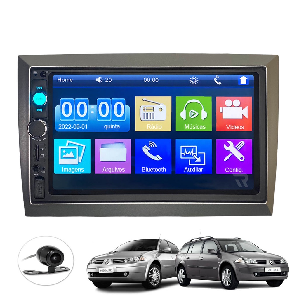Kit Central Multimidia DVD 2 Din Mp5 Renault Megane E Grand Tour | Shopee Brasil