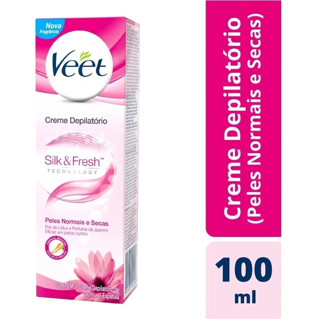 Creme Depilatorio Corporal Veet 100ml - Peles Normais a Secas | Shopee ...