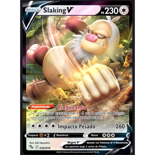 Carta Original Slaking V coleção Pokémon GO! | Shopee Brasil