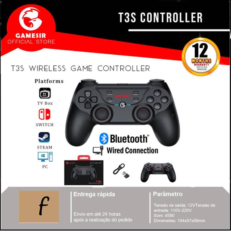 GameSir T3 T3s Bluetooth 5.0 Controlador De Jogo Sem Fio Gamepad Switch ...