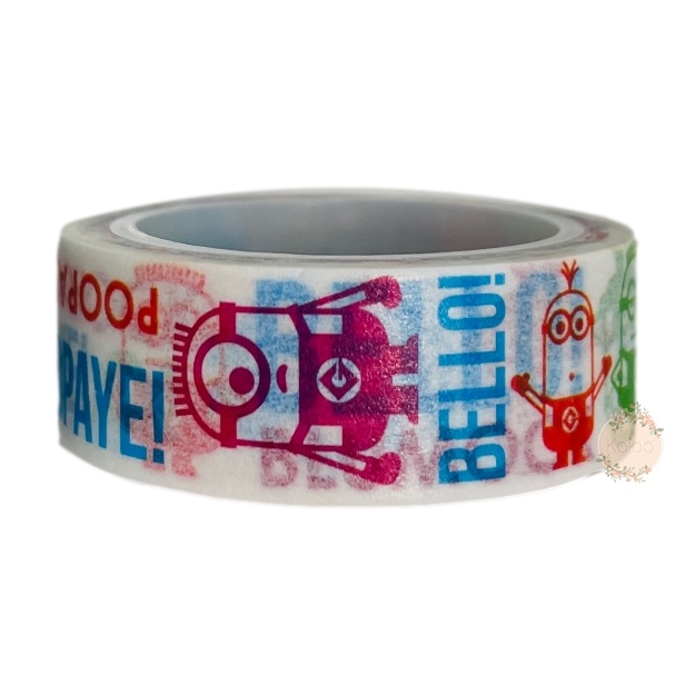 Washi Tape Paper Masking Tape MINIONS 15mmx6m | Shopee Brasil