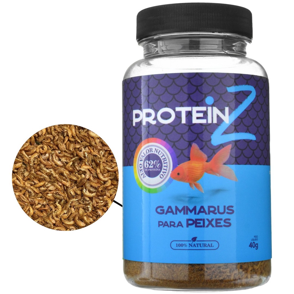 Alimento Gammarus Para Peixes Protein Z 40g Zootekna | Shopee Brasil