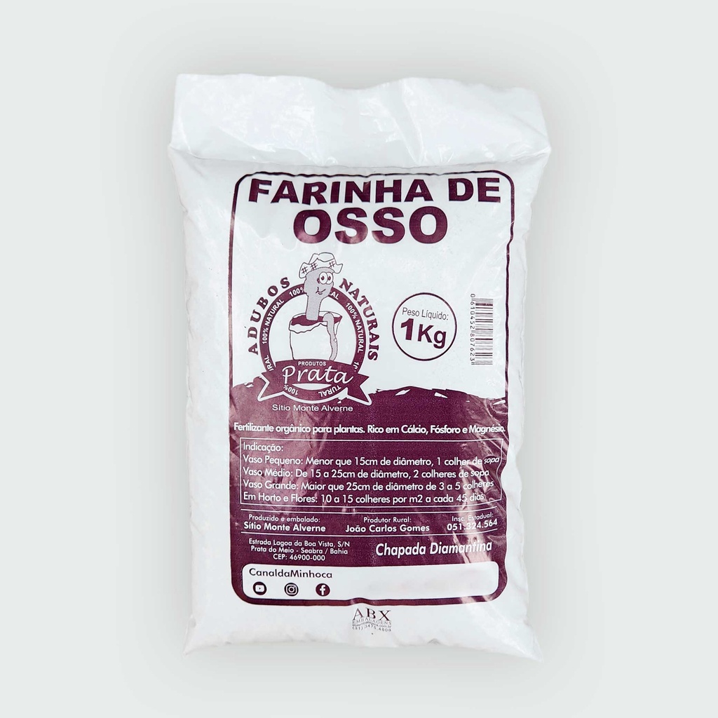 Farinha de Osso 1KG - Fertilizante orgânico - Rico em nutrientes - Rico ...