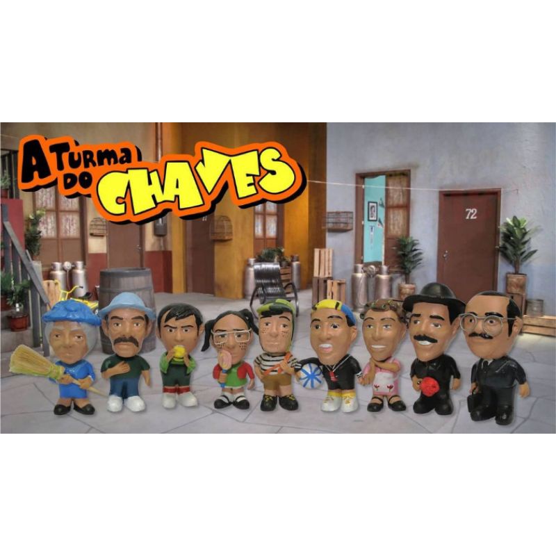 action figure , a turma do Chaves , seu Madruga , Quico, Chiquinha ...