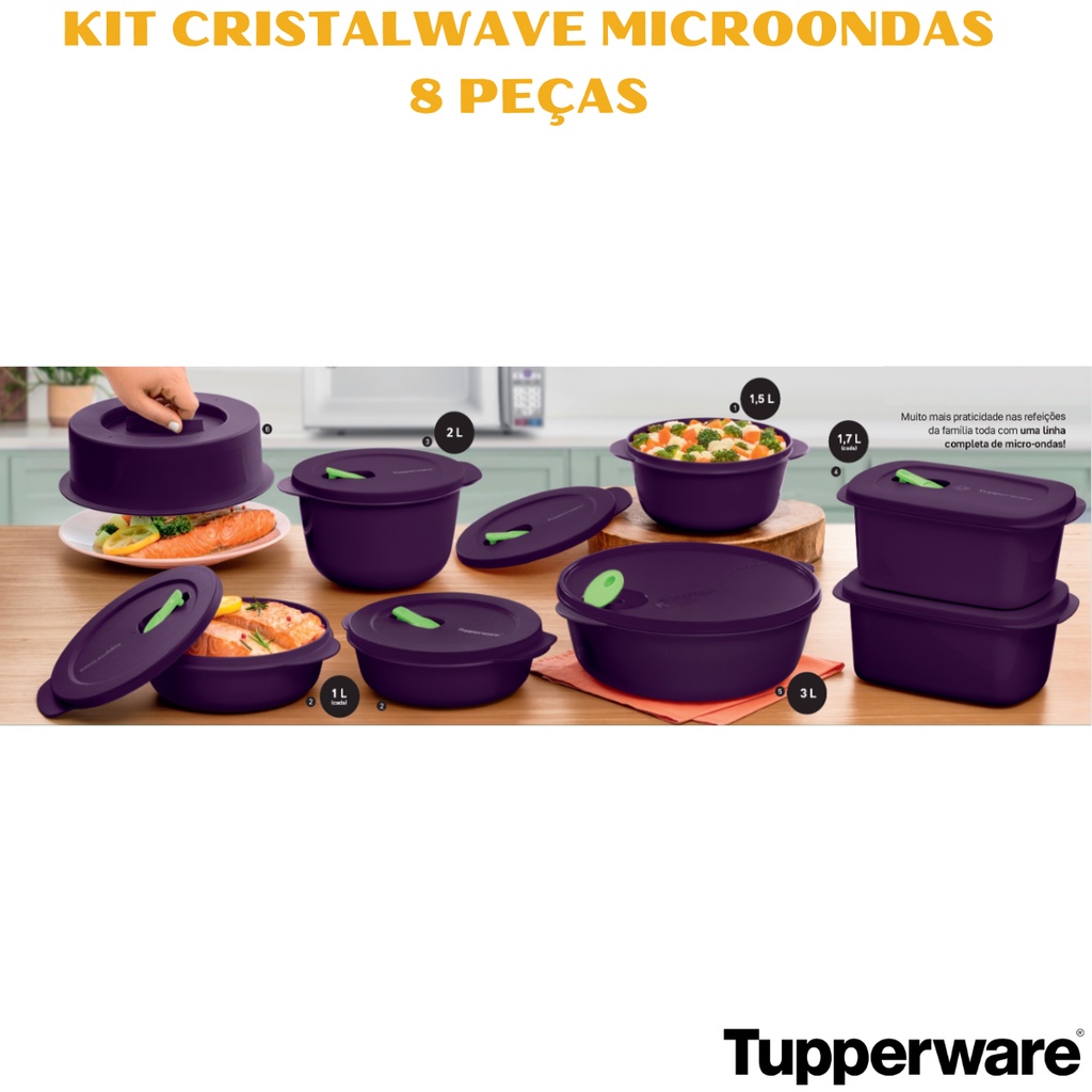 Tupperware Kit Completo Para Microondas Cristalwave Promoção | Shopee ...