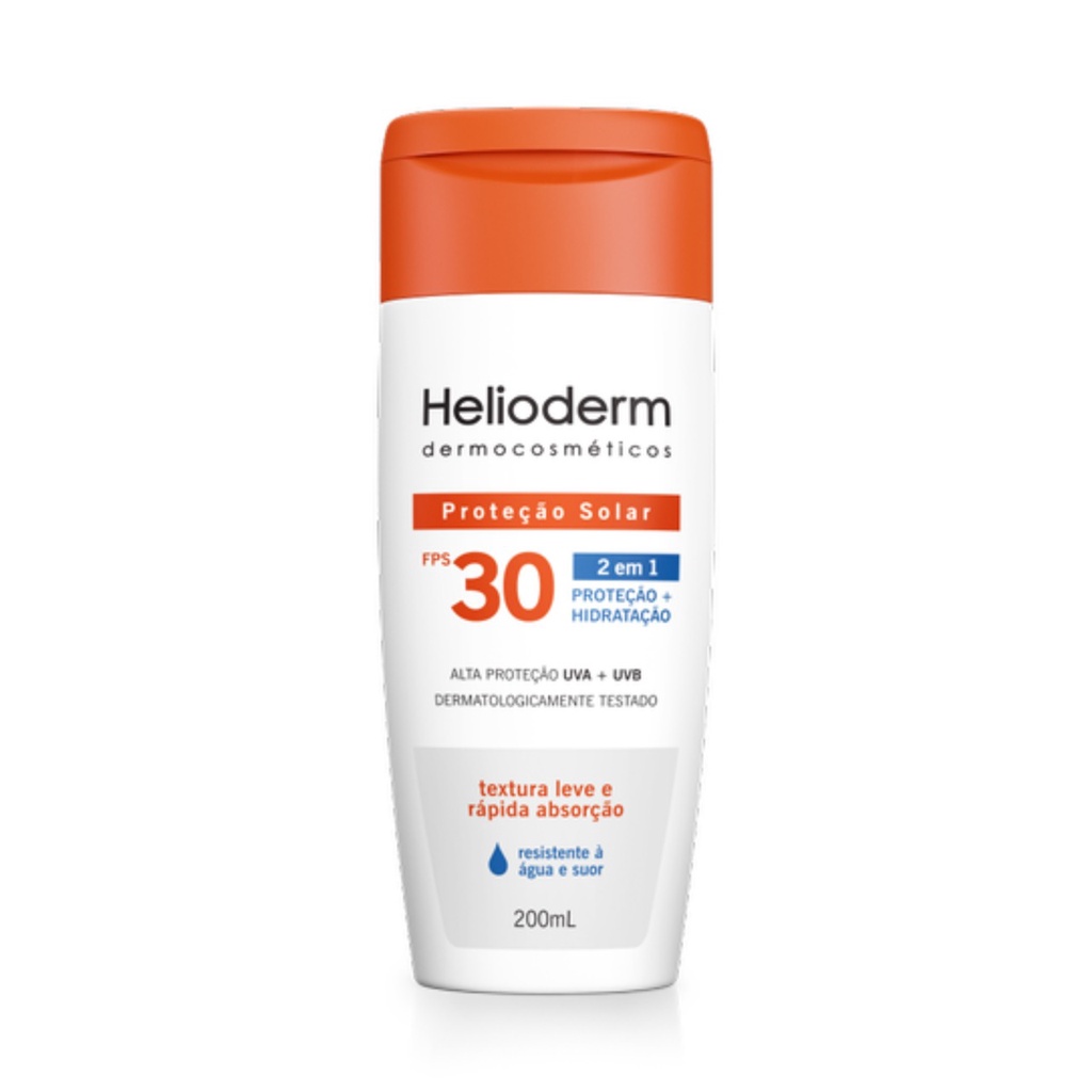 Protetor Solar Corporal Helioderm FPS 30 2 Em 1 200 ml Original ...