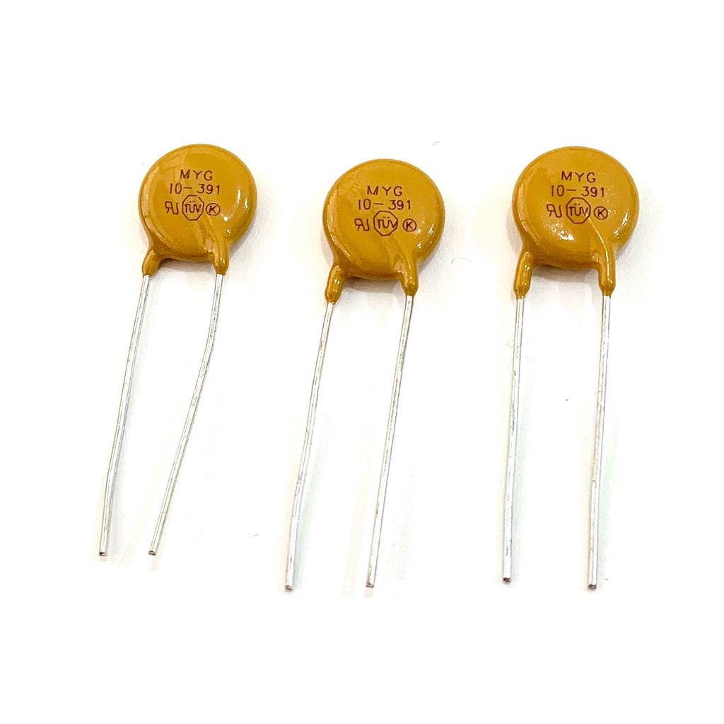 03 Varistor Óxido de Metal MYG 10-391 / 10K391 / 390V 10MM | Shopee Brasil