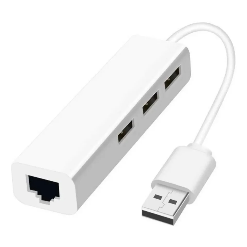Hub Com 3 Portas Usb Entrada Rj45 10/100 Mbps Windows Linux | Shopee Brasil